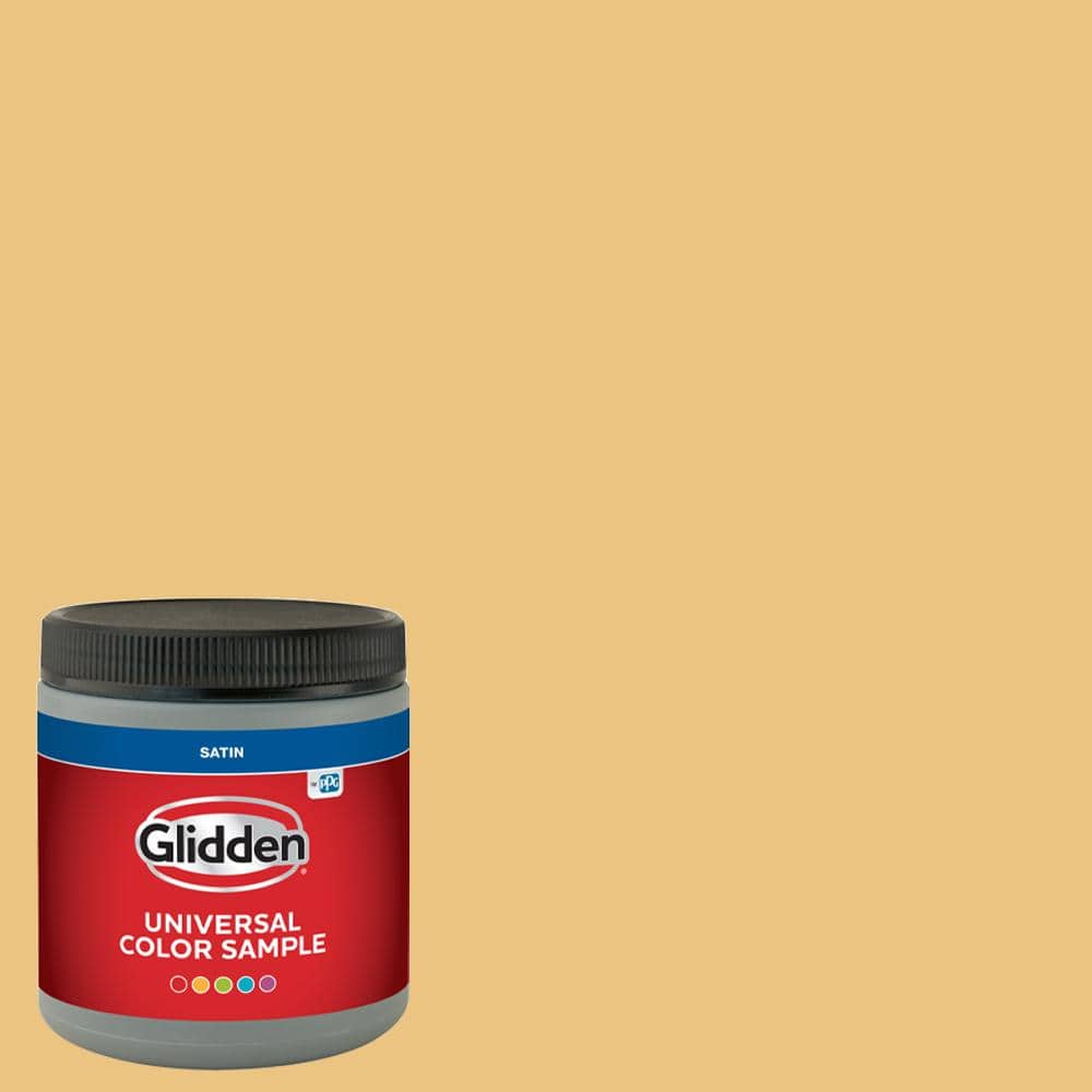 Glidden 8 oz. PPG1208-4 Gold Buff Satin Interior Paint Sample PPG1208 ...