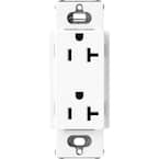 Lutron Claro 20 Amp Duplex Outlet, Brilliant White (SCR-20-BW) SCR-20 ...