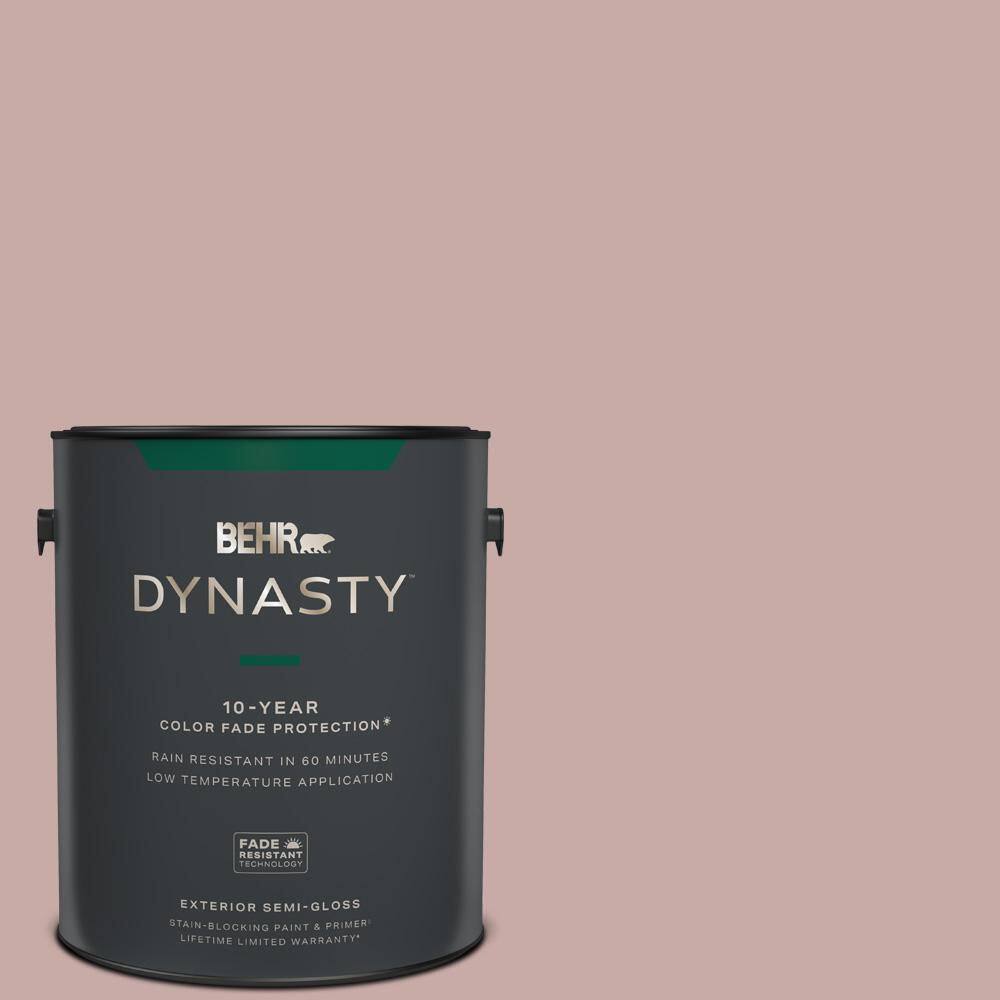 BEHR DYNASTY 1 gal. #130E-3 Rosy Tan Semi-Gloss Enamel Exterior Stain ...