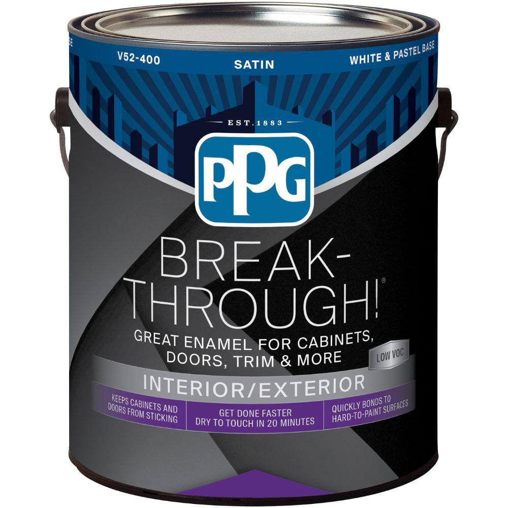 Break-Through! 1 gal. PPG1129-2 Falling Star Satin Door, Trim & Cabinet ...