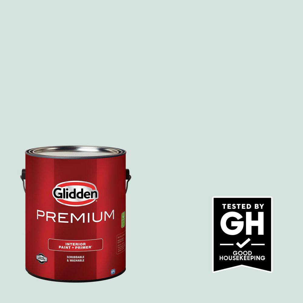 Glidden Premium 1 gal. Morning Breeze PPG1136-3 Eggshell Interior Latex ...