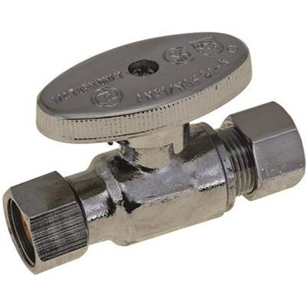 DURAPRO Quarter Turn Replacement Stop, 3/8 in. Female Compression x 3/8 ...