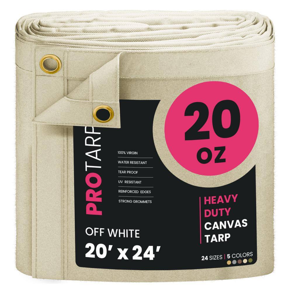 PROTARP Extreme Heavy Duty 20 Oz. Water Resistant Canvas Tarp, UV ... PROTARP Extreme Heavy Duty 20 Oz. Water Resistant Canvas Tarp, UV ...