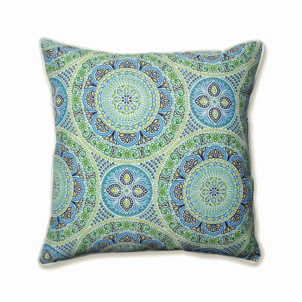 Pillow Perfect Blue Square Outdoor Square Throw Pillow 609577 - The ...