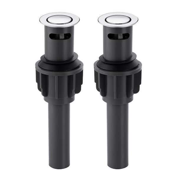 WOWOW (2-Pack) Bathroom Sink Pop Up Drain With Overflow in Polished ...