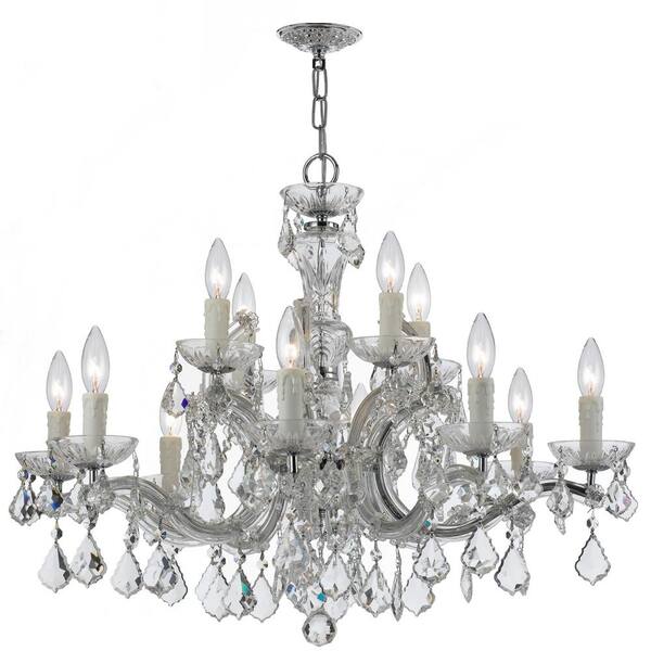 Reviews for Crystorama Maria Theresa 12-Light Polished Chrome Crystal ...