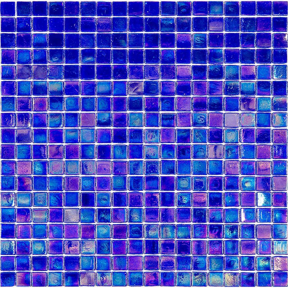 Apollo Tile Skosh 4" x 6" Glossy Shimmer Cobalt Blue Glass Mosaic ...