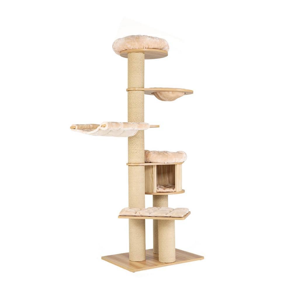 FORCLOVER 75 in. Super High Modern Cat Tree Tower with Scratch Posts ...
