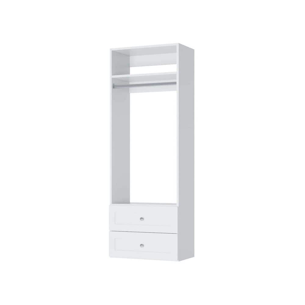 MODULAR CLOSETS Vista Collection 19.5in.W White Hanging Tower w/ Shaker ...