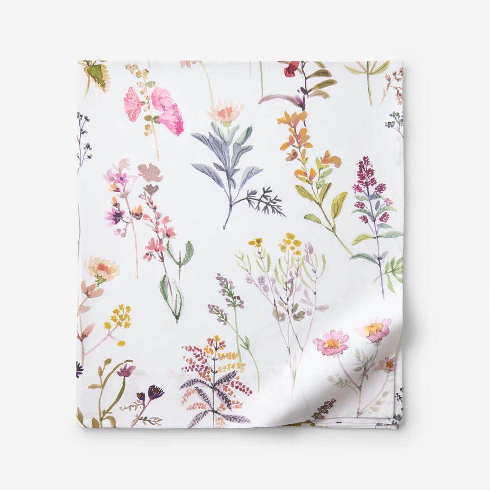 The Company Store Company Cotton Blooming Garden Sateen White Multi ...