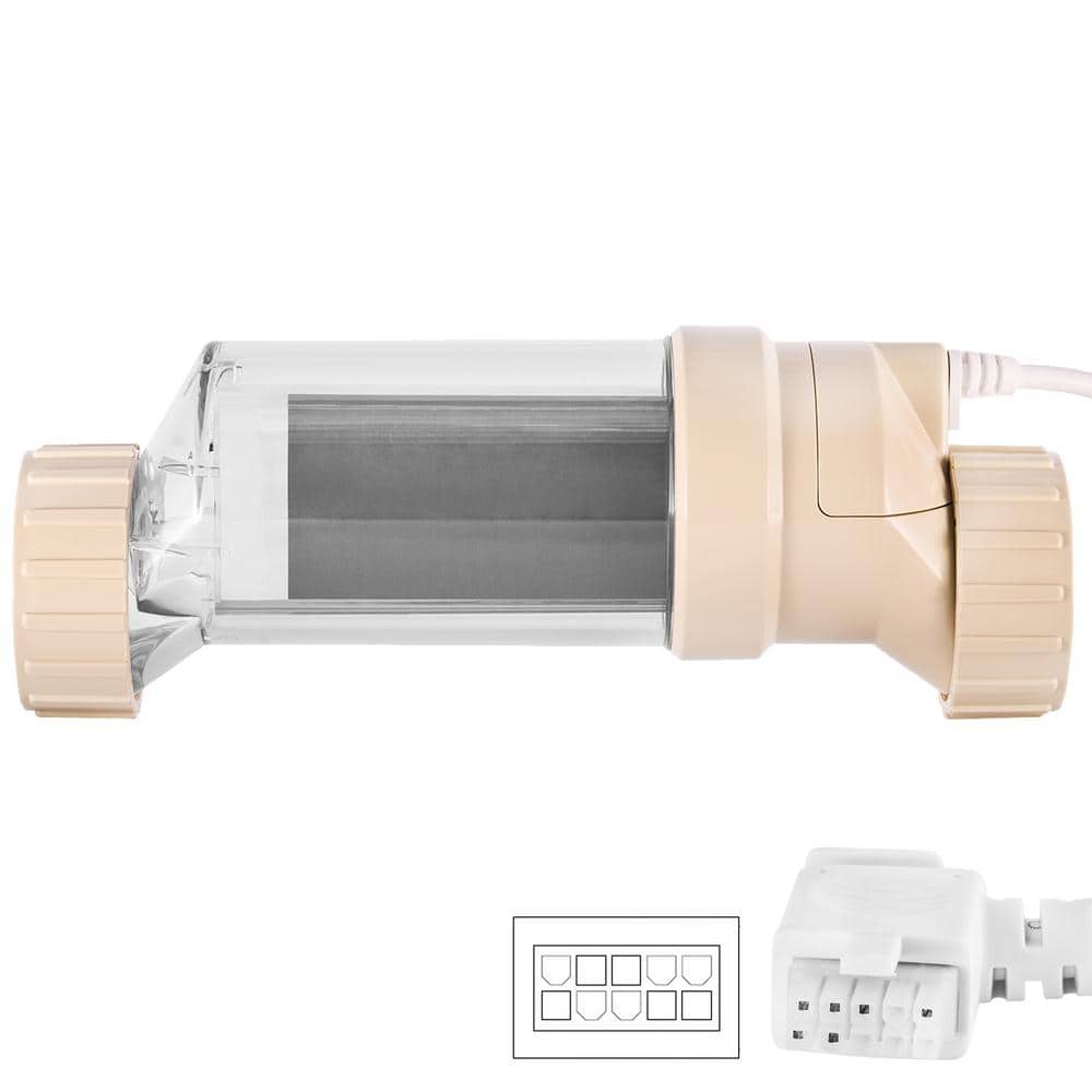 XtremepowerUS Beige 40,000 Gal. Swimming Pool Chlorination Salt Cell ...
