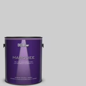 BEHR MARQUEE 1 gal. #770E-2 Silver Screen color Satin Enamel Interior ...