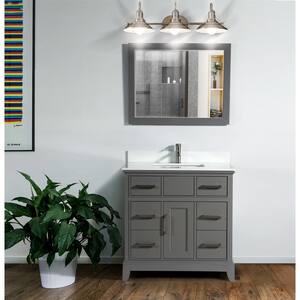 Vanity Art 36 in. W x 18 in. D x 36 in. H Bathroom Vanity in Espresso ...