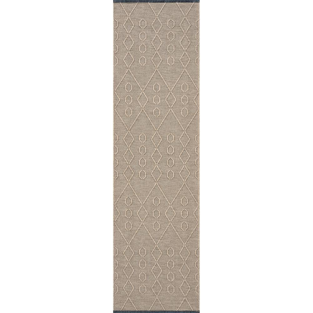 Tayse Rugs Alma Brown 2 ft. x 8 ft. Geometric Machine Washable Indoor ...