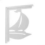 Nature Brackets Decorative 9-1/2 in. Paintable PVC Sailboat Shelf ...
