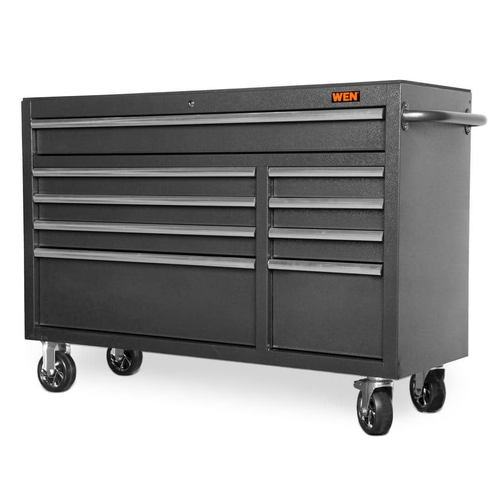WEN 52 in. Premium Rolling Tool Cabinet with Heavy Duty 21-Gauge Powder ...