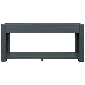 Harper & Bright Designs 64.2 in. Navy Standard Rectangle Wood Console ...