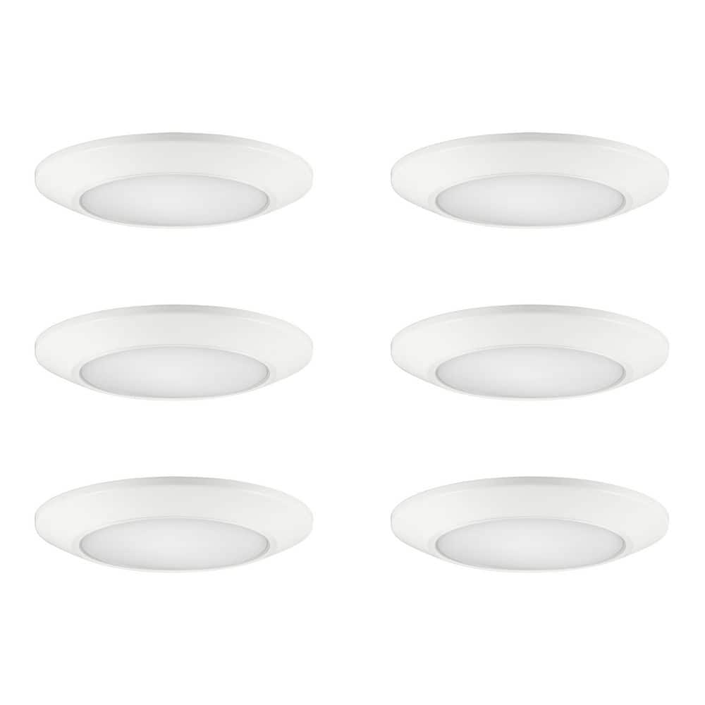 Commercial Electric 6-Pack 6 in. LED Surface Mount Downlight Flush ...
