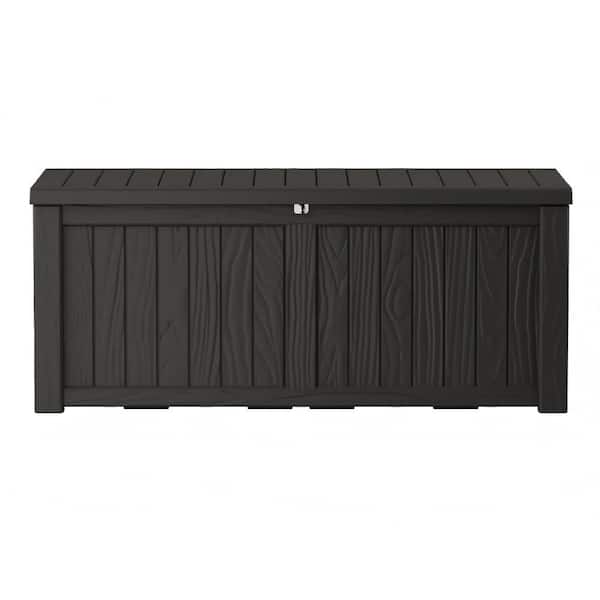 150 Gal. Weather-Resistant Deck Box -Lockable Patio Storage Bench ...