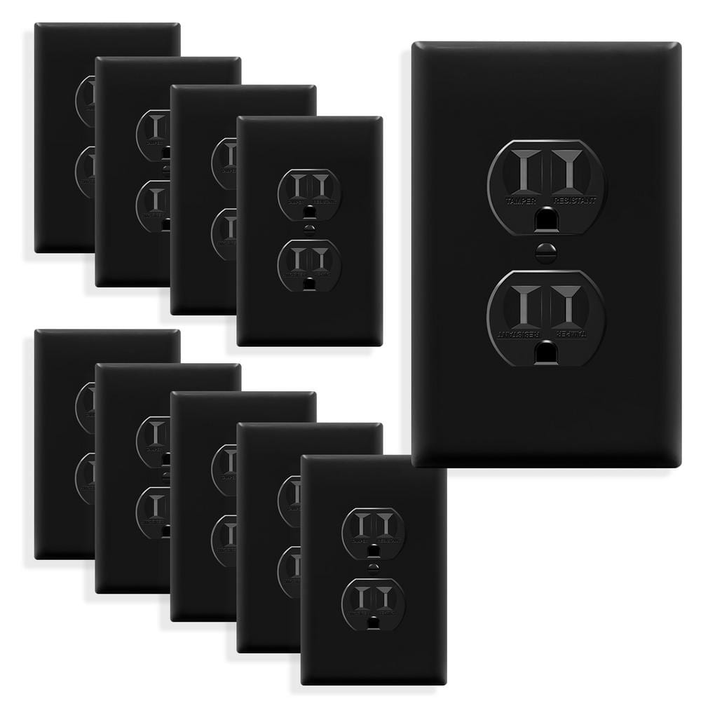ENERLITES 15 Amp Tamper Resistant Duplex Outlet with Midsize Wall Plate ...