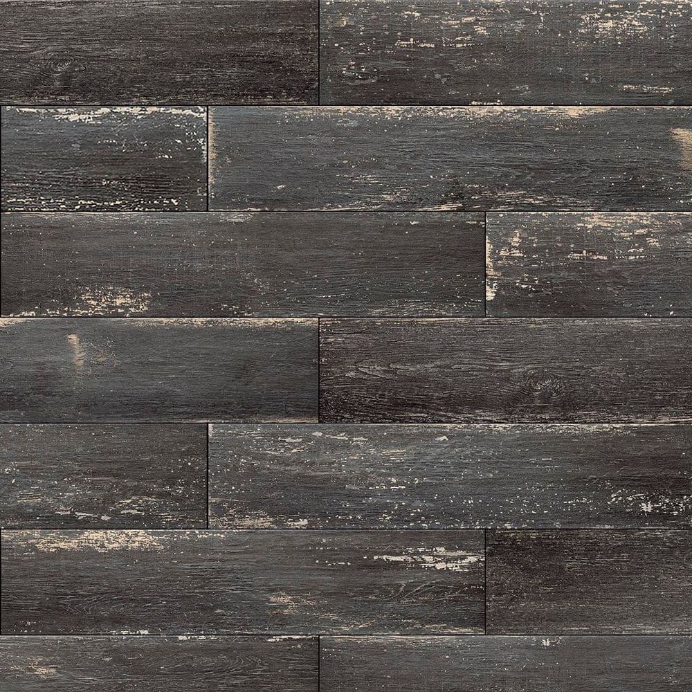 Florida Tile Home Collection Ember Ebony 8 in. x 12 in. x 9mm Matte ...