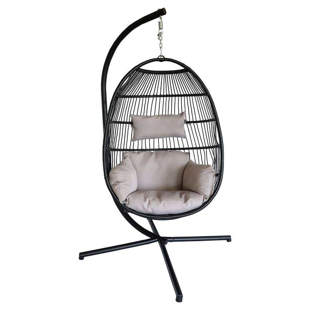 SUNRINX Outdoor Indoor Wicker Hammock Hanging Chair Patio Lounge Chair ...