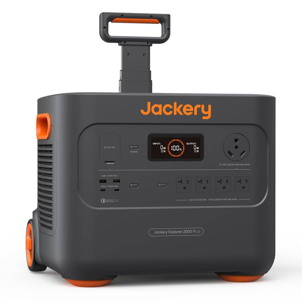 Jackery 3000W Output/6000W Peak Portable Solar Power Station Explorer ...