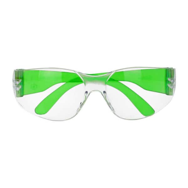 Safe Handler Green, Crystal Clear Lens Color Temple Safety glasses (36 ...