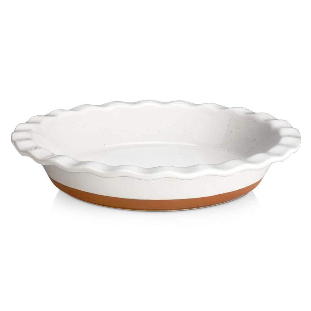 9 in. Ceramic Deep Dish Pie Pan with Nonstick Glaze, Scratch Resistant ...