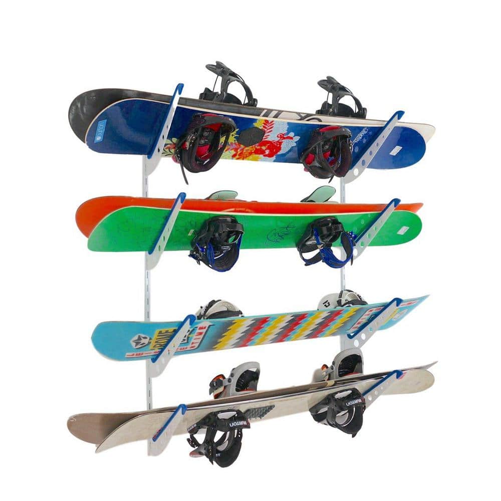 Angel Sar White 4 Board Display Adjustable Snowboard Storage Rack ...