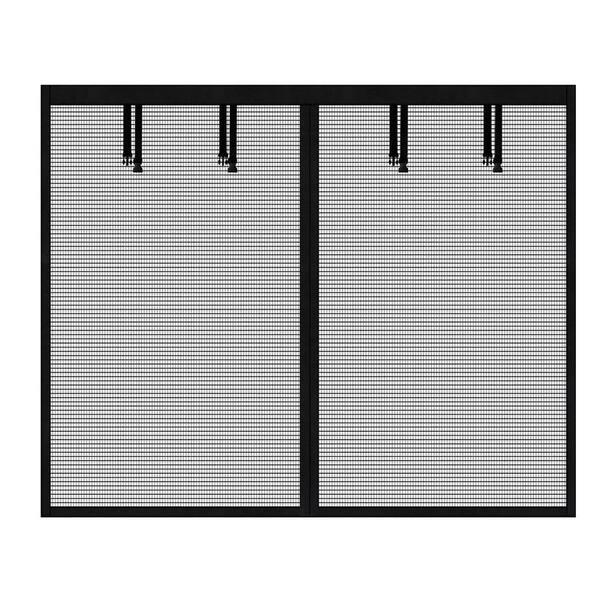 LIJSRBU 8 x 7 ft. Fiberglass Magnetic Mesh Garage Door Screen Kit Black ...