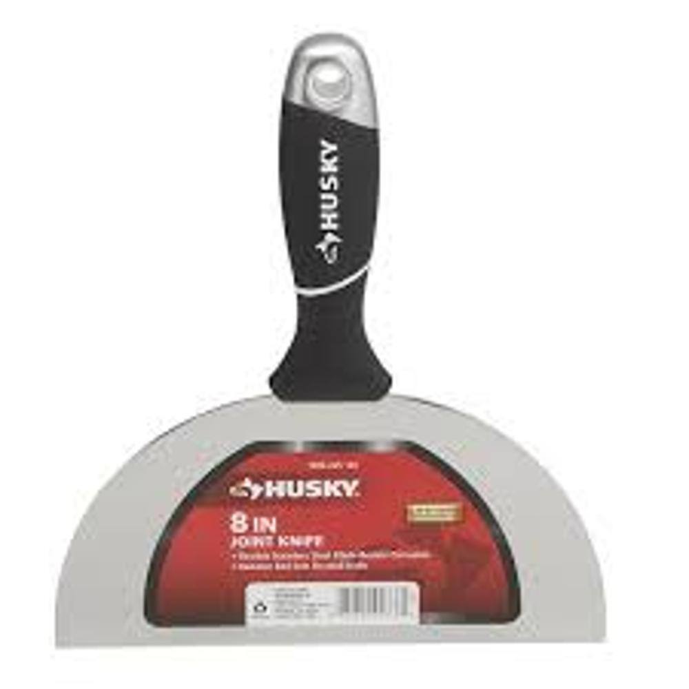 Husky 8 in. Stainless Steel Hammer-End Joint Knife with Soft Grip ...
