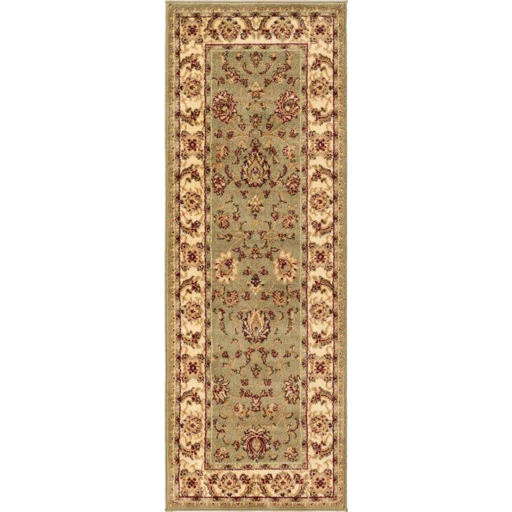 Unique Loom Voyage St. Louis Green 2' 2 x 6' 0 Runner Rug 3132916 - The ...