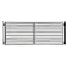 ALEKO 12 ft. x 6 ft. Milan Black Metal Steel Dual Swinging Driveway ...