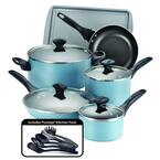 Farberware Dishwasher Safe 15-Piece Aluminum Nonstick Cookware Set in ...