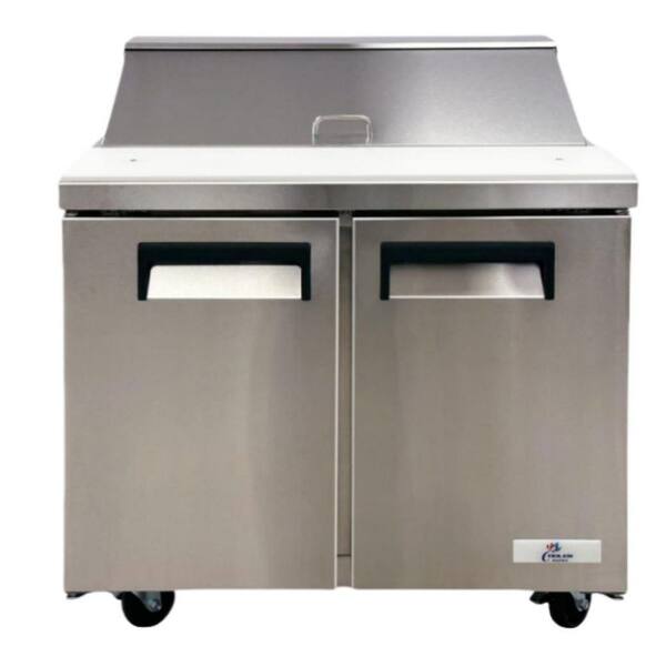 Cooler Depot 36 in. 9.68 cu. ft. Commercial Sandwich Prep Table ...