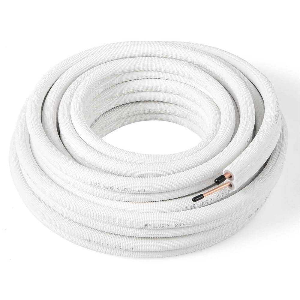 Costway 50 ft. Air Conditioning Copper Tubing Hose Extension for Mini ...