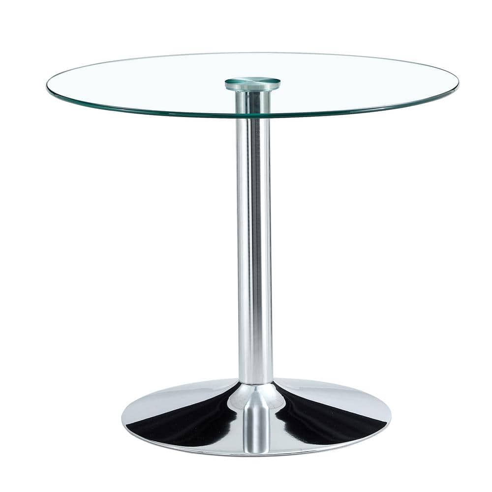 Sudzendf 35 in. Diameter Modern, Minimalist Round Dining Table with ...