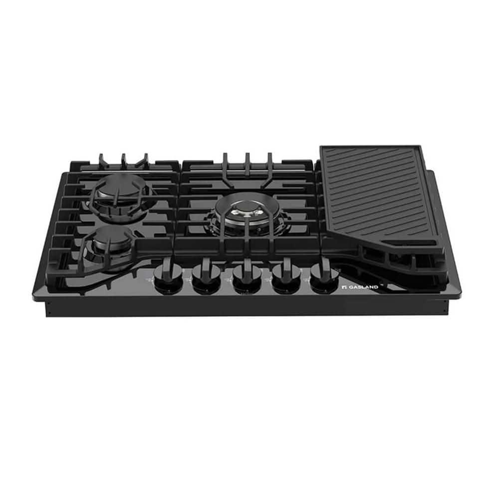 GASLAND 30 in. Recessed Gas Cooktop in Stainless Steel with 5 Burners ...