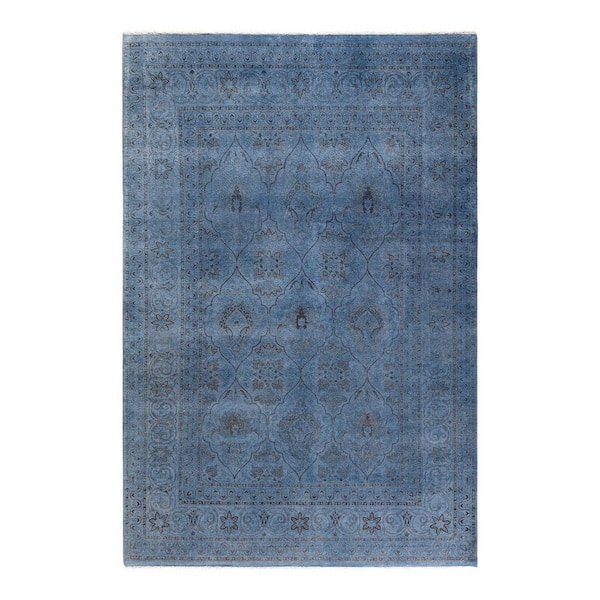 Chloe & Olivia Home Overdyed Gray 6 ft. x 9 ft. Solid Wool Indoor Area ...