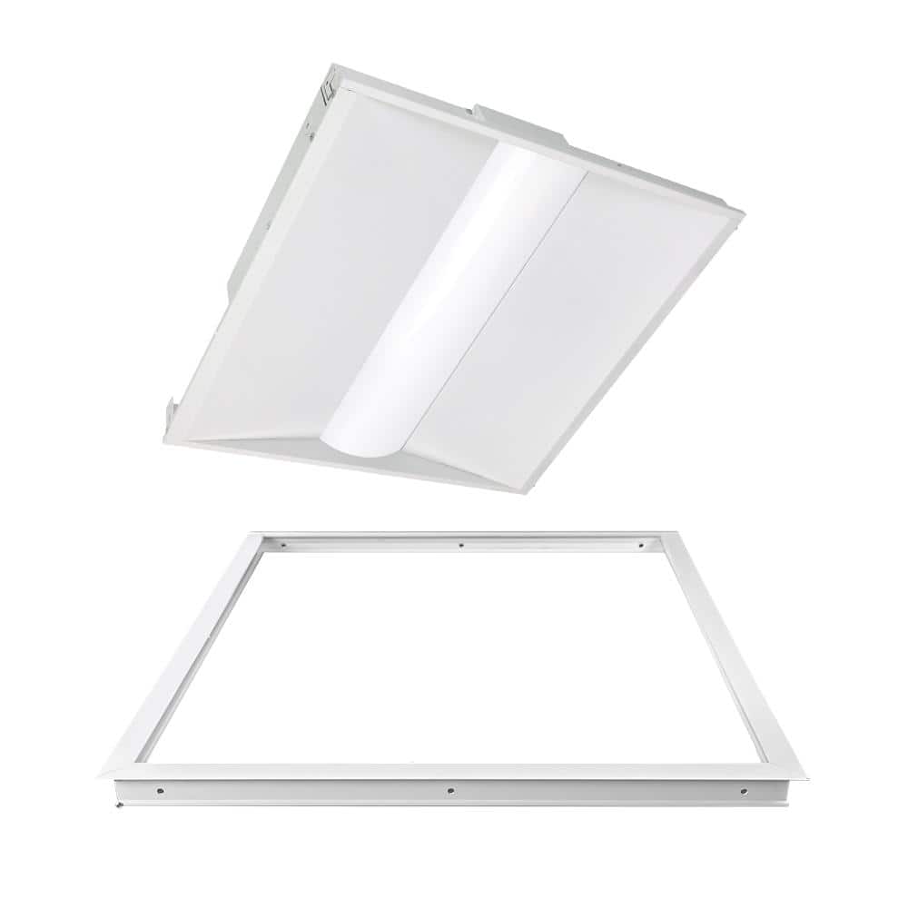 ETI LIGHTING 2 ft. x 2 ft. Center Basket Integrated LED Troffer Light ...