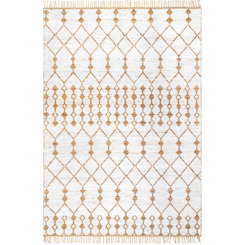 nuLOOM Mandy Natural 6 ft. x 9 ft. Moroccan Area Rug JRAG01A-609 - The ...