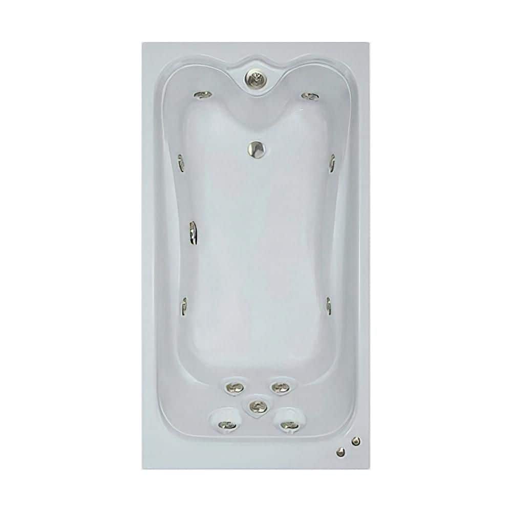 Comfortflo Premier 66 in. x 36 in. Acrylic Rectangular Drop-in ...