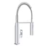 GROHE Eurocube Single-Handle Pull-Down Sprayer Kitchen Faucet in ...
