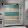 DreamLine Enigma-X 68 in. to 72 in. x 76 in. Frameless Sliding Shower Door in Polished Stainless ...