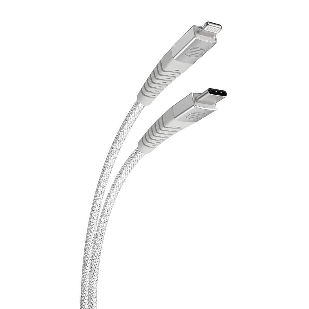 Scosche Heavy-Duty 4 ft. Braided USB-C to Lightning Fast Charging Cable ...