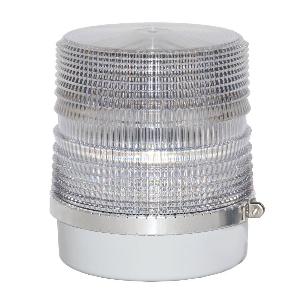 Emergency Lighting-Die-Cast Base Permanent Mount, Dual Color Amber/Red ...