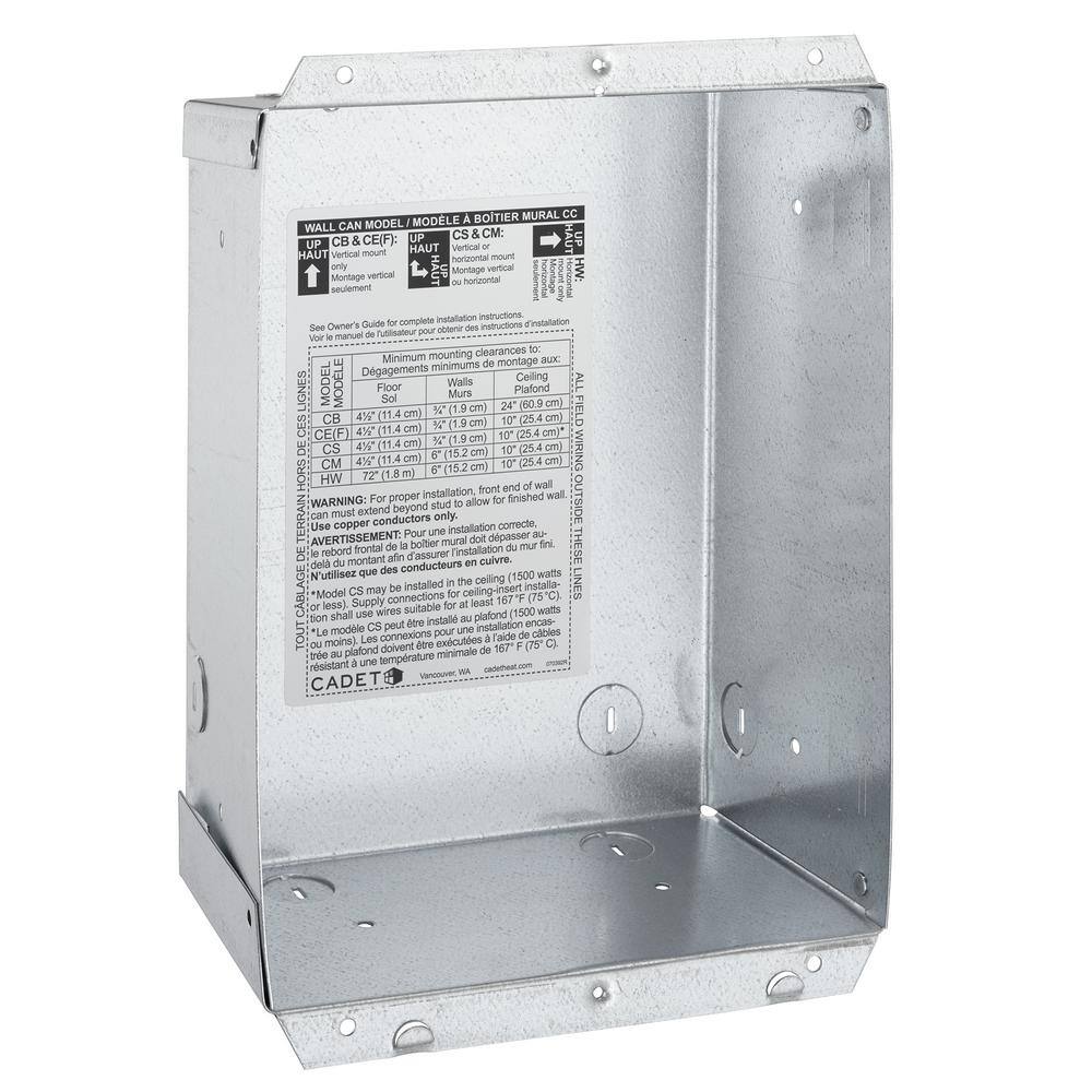 Cadet Com-Pak Plus/Max/Bath Series 8 in. W x 10-1/4 in. H x 4 in. D ...