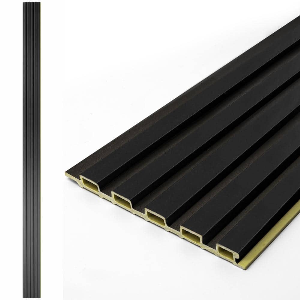 Reviews for Art3dwallpanels 0.31 in. x 0.5 ft. x 8 ft. Black Slat PVC ...