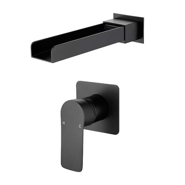 cobbe Single-Handle Rectangular Wall Mounted Bathroom Faucet or Bathtub ...
